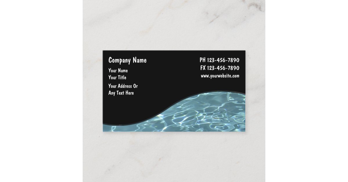 Pool Business Cards | Zazzle