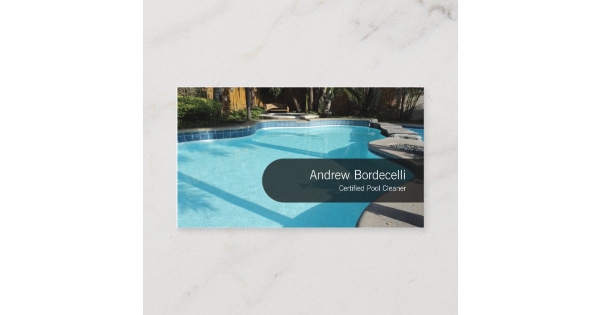 Pool Cleaner Business Card Clear Swimming Pool | Zazzle