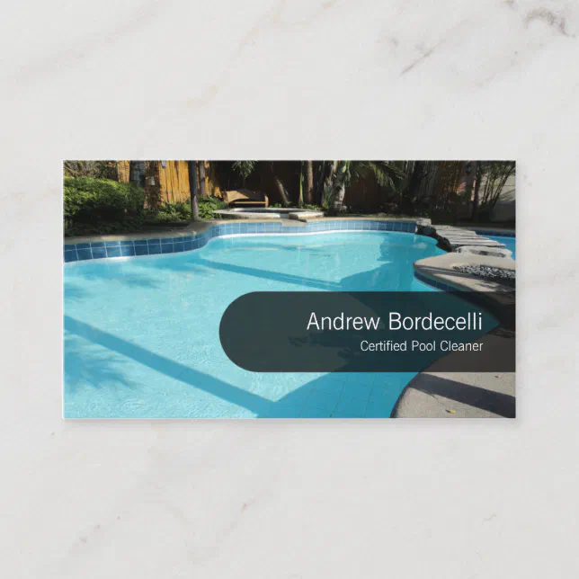 Pool Cleaner Business Card Clear Swimming Pool | Zazzle