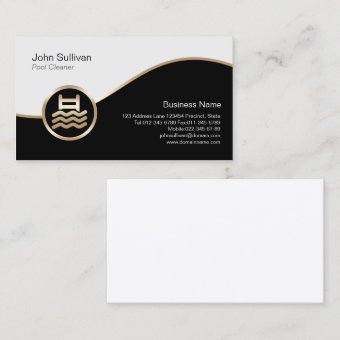Pool Cleaner Business Card Pool Water Icon | Zazzle
