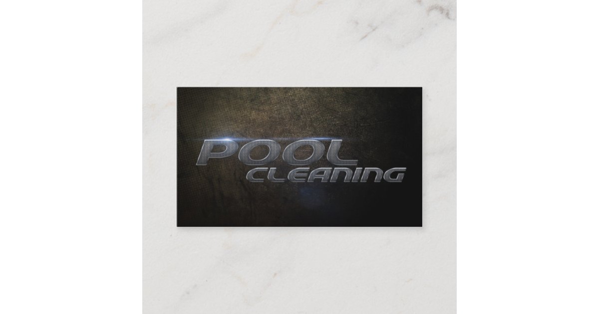 Pool cleaning Business card | Zazzle