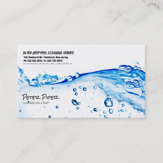 Pool Cleaning Service Business Card | Zazzle.com