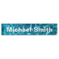 Pool Cool Blue Water Nameplate | Zazzle