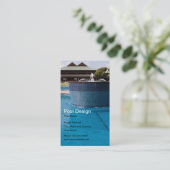 Pool Design Business Card | Zazzle