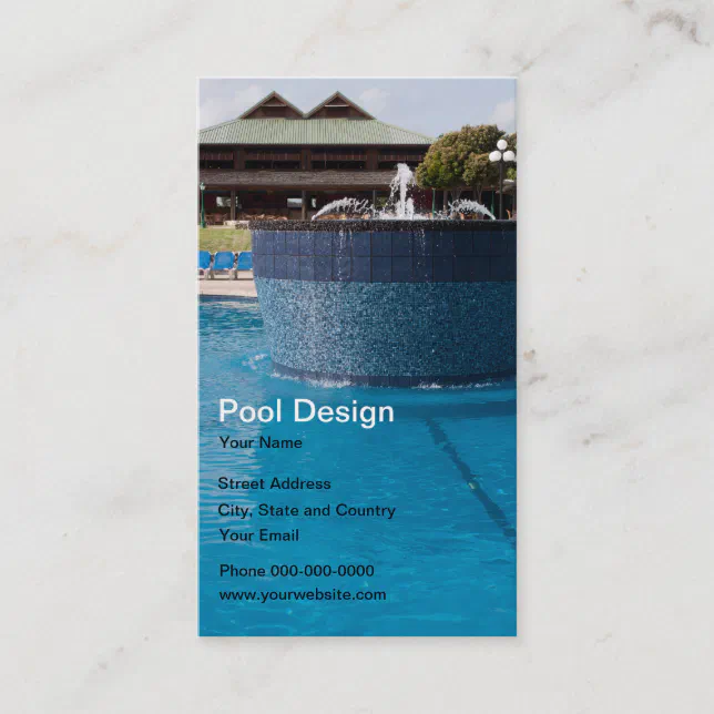 Pool Design Business Card | Zazzle