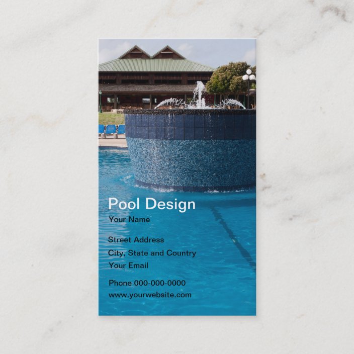 Pool Design Business Card | Zazzle.com