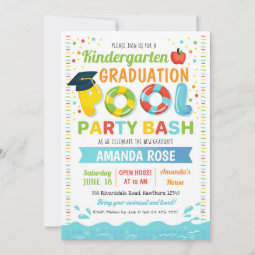 Pool Graduation Party Invitation | Zazzle