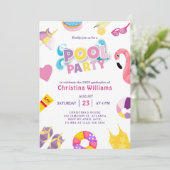 Pool Graduation Party Summer Grad Invitation | Zazzle
