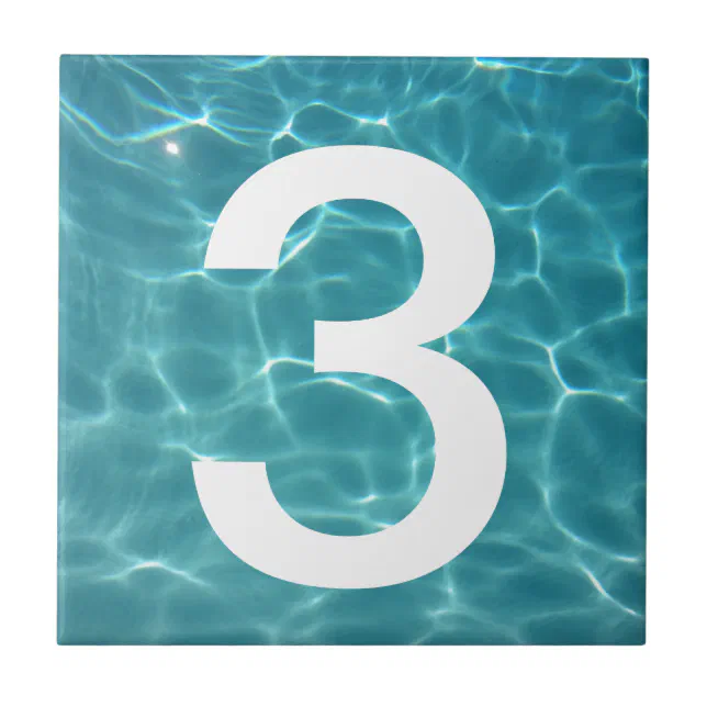 Pool number tile | Zazzle
