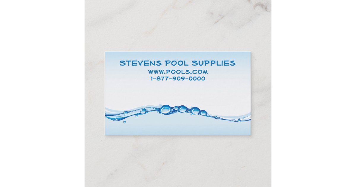 Pool or Spa Business Card | Zazzle