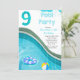 Pool Party 9th Birthday Party Invitations | Zazzle