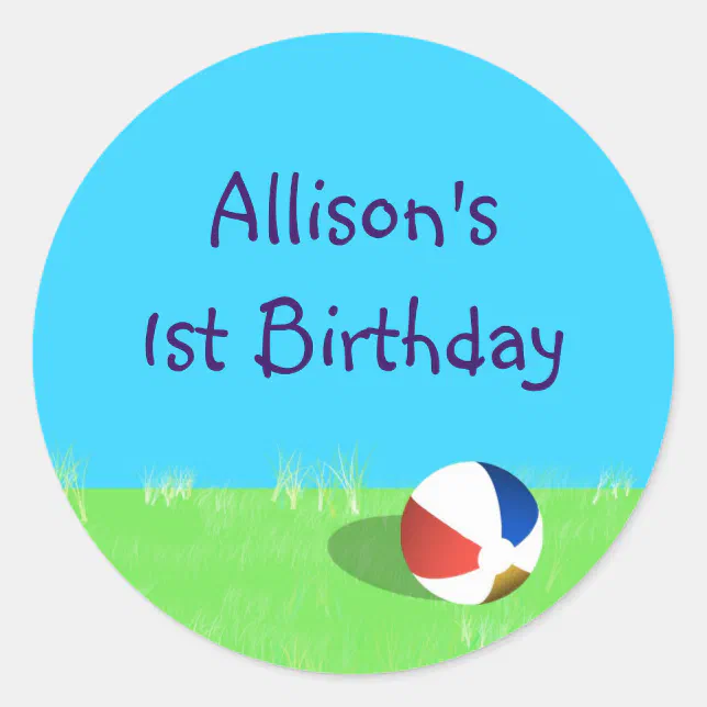 Pool Party Address Label or Sticker | Zazzle