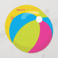 Pool Party | Beach Ball Invitation | Zazzle
