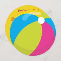 Pool Party | Beach Ball Invitation | Zazzle