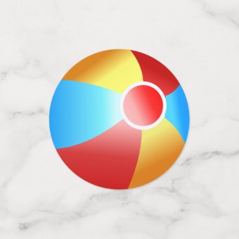 Pool Party Beach Ball Table Confetti | Zazzle