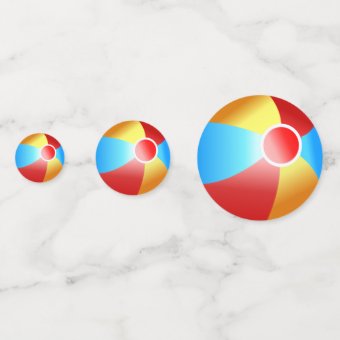 Pool Party Beach Ball Table Confetti | Zazzle