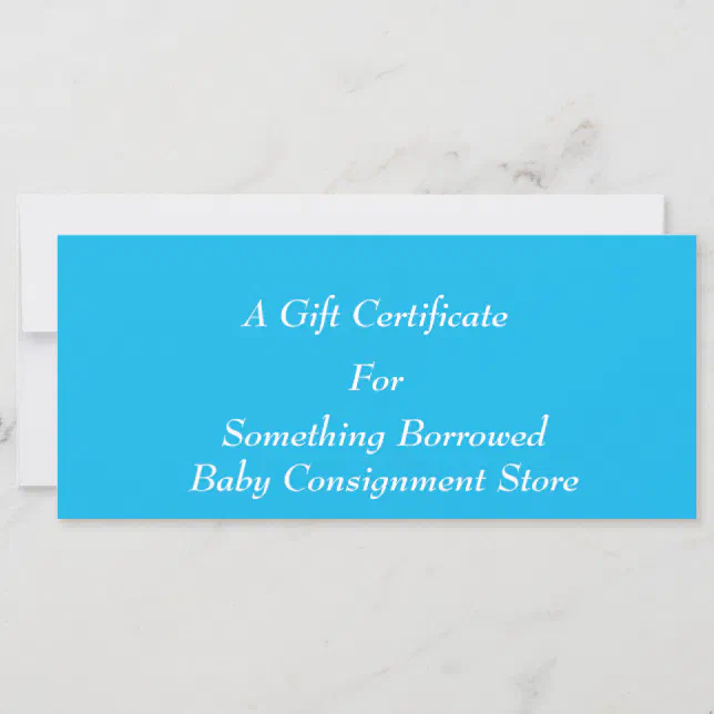 Pool Party Blue Gift Certificate Template | Zazzle