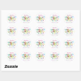 Pool Party Classic Round Sticker | Zazzle