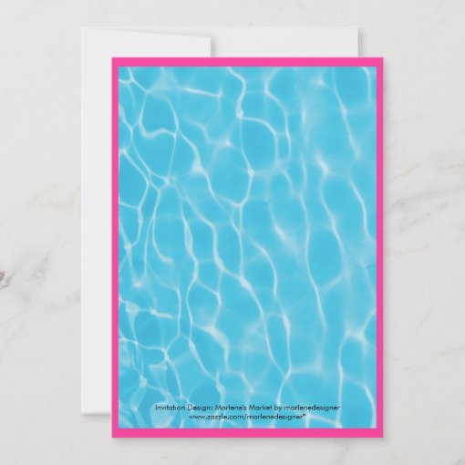 Pool Party Invitation Pink | Zazzle