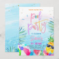 Pool Party Invitation Tropical party Pool Party | Zazzle