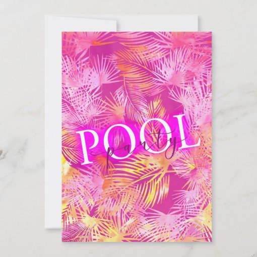 Pool Party Malibu Birthday Invitation | Zazzle