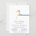 Pool Party Minimalist Invitation | Zazzle
