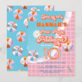 Pool Party Palooza Hippie Birthday Invitation | Zazzle