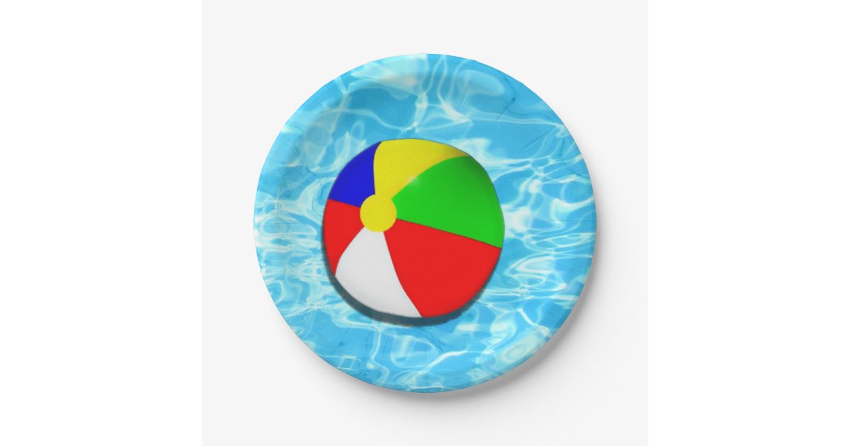 Pool Party Paper Plates | Zazzle