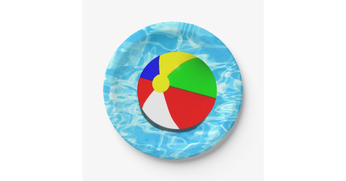 Pool Party Paper Plates | Zazzle