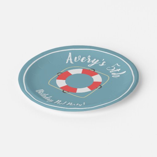 Pool Party Paper Plates | Zazzle