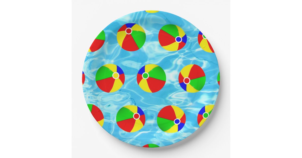 Pool Party Paper Plates | Zazzle