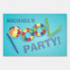Pool Party Personalized Birthday Party Yard Sign | Zazzle