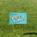 Pool Party Personalized Birthday Party Yard Sign | Zazzle