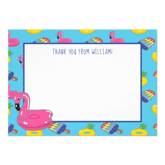 Pool Party Pool Floats Pattern Flat Panel Invitation | Zazzle.com