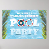 Pool Party Poster - Kids Birthday Decor | Zazzle