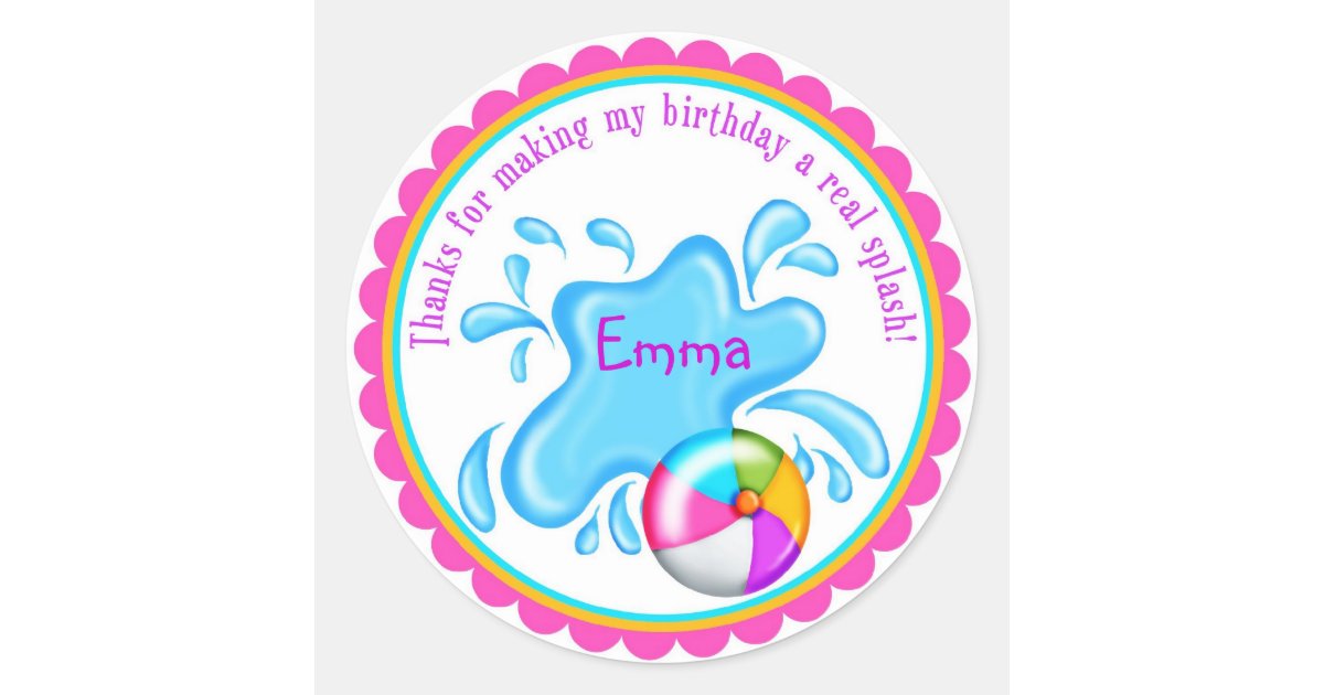 Pool Party Stickers | Zazzle.com