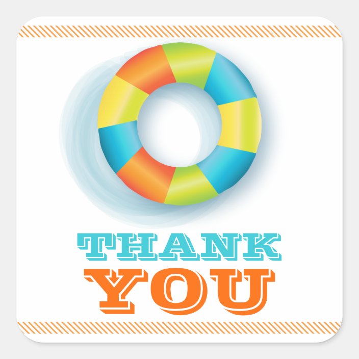 Pool Party Summer Fun in the Sun Sticker | Zazzle.com