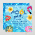 Pool Party Summer Water Fun Birthday Invitation | Zazzle