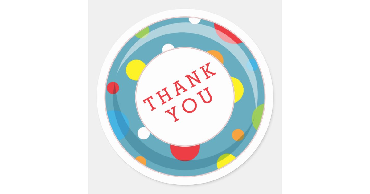 Pool Party Thank You Stickers | Zazzle