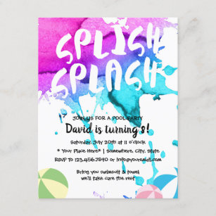 Splash Invitations | Zazzle