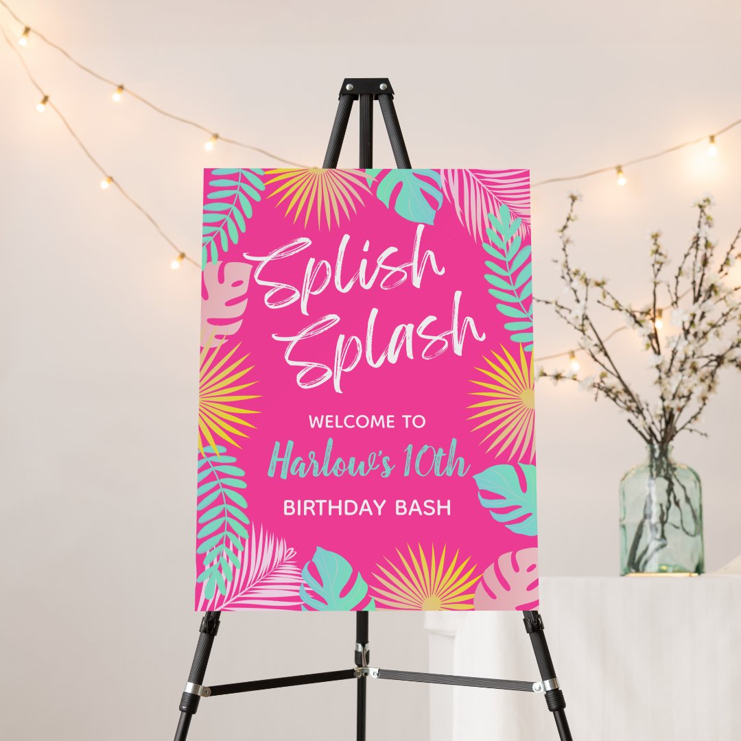 Pool Party Welcome Sign | Pool Party Sign | Zazzle