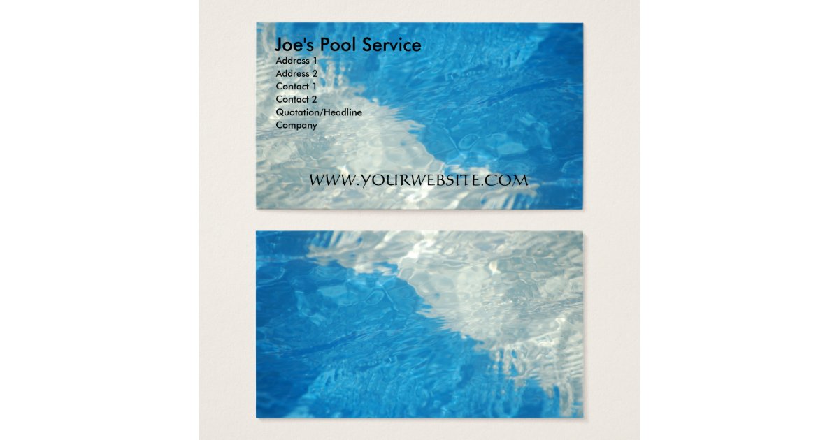 Pool Service Business Card | Zazzle