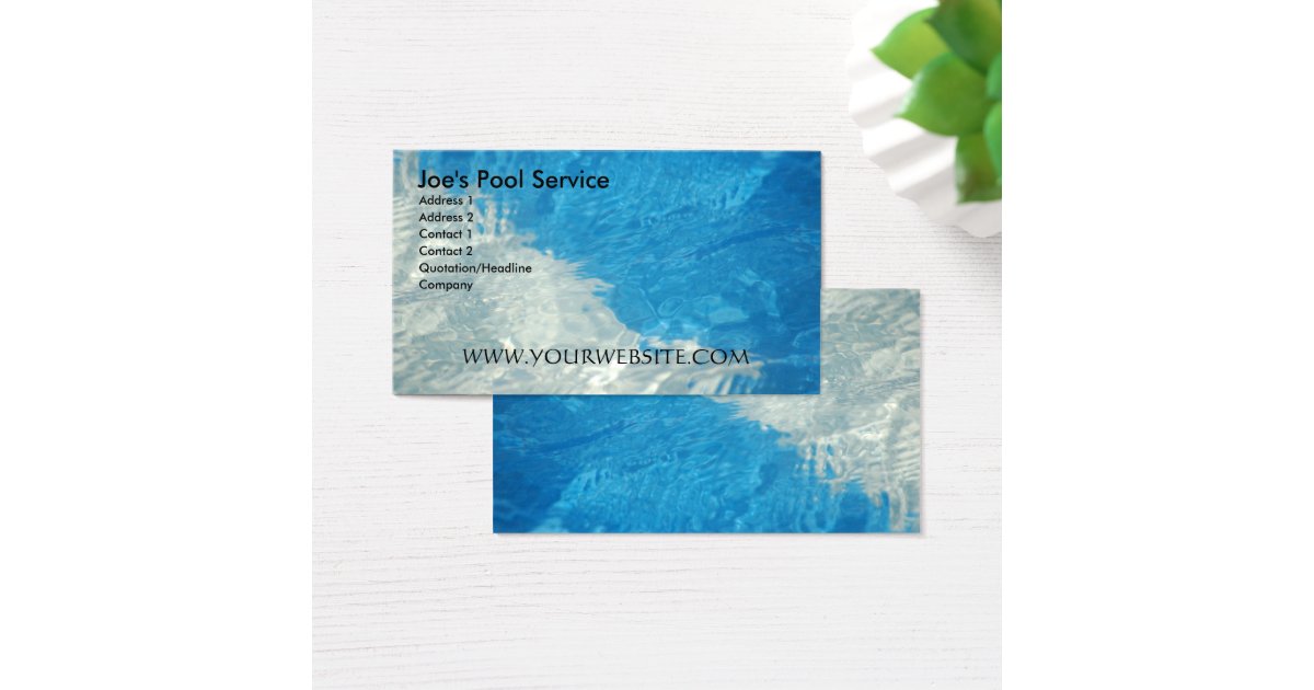 Pool Service Business Card | Zazzle