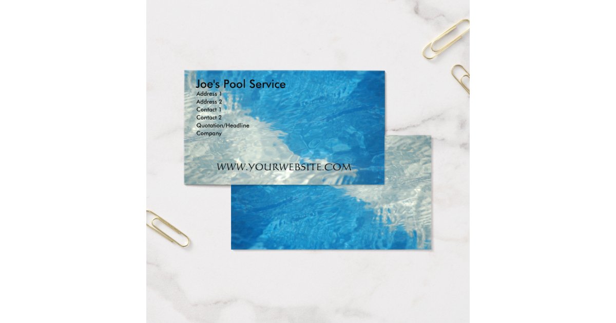 Pool Service Business Card | Zazzle