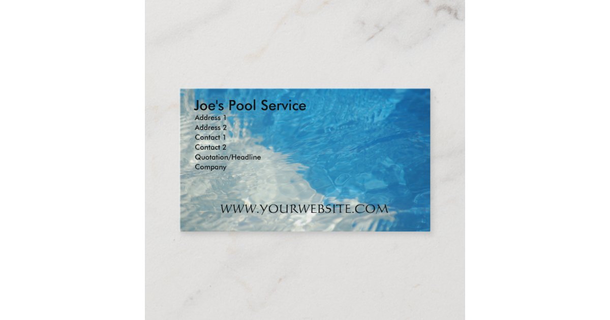 Pool Service Business Card | Zazzle
