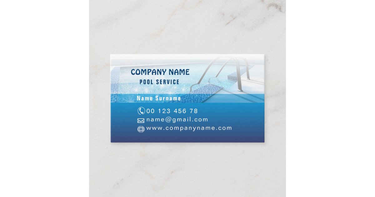Pool service business card | Zazzle