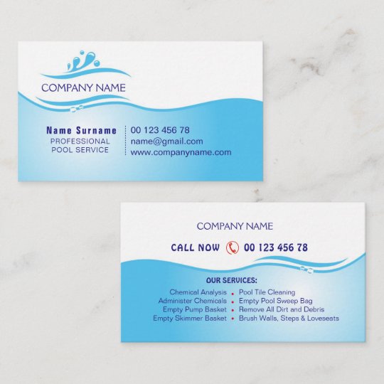 Swimming Pool Business Cards | Zazzle