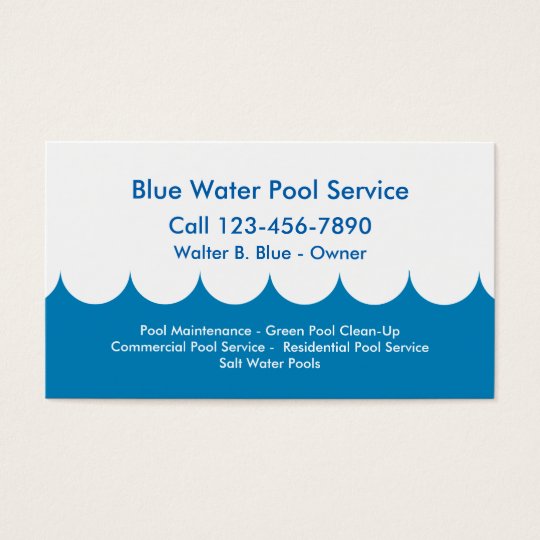 Pool Service Business Card | Zazzle
