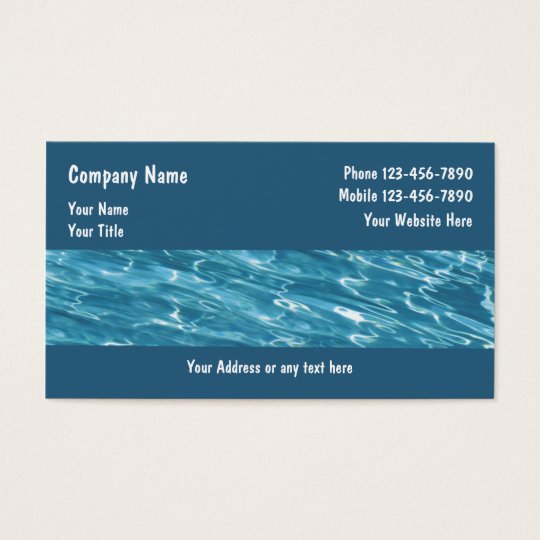 Pool Service Business Cards | Zazzle.com