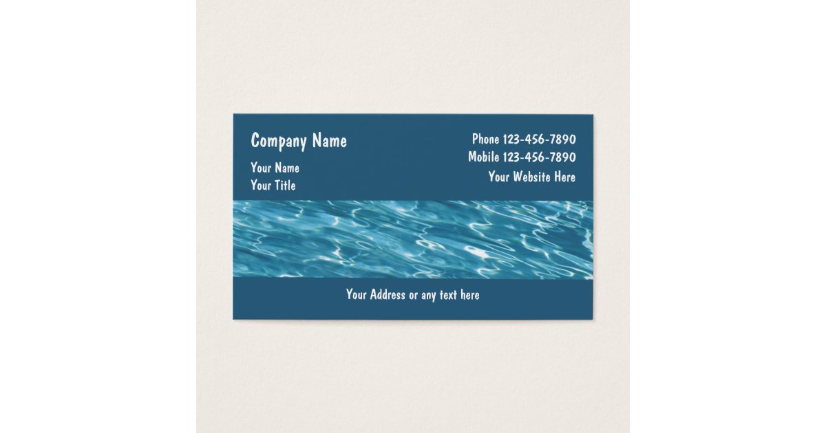 Pool Service Business Cards | Zazzle.com